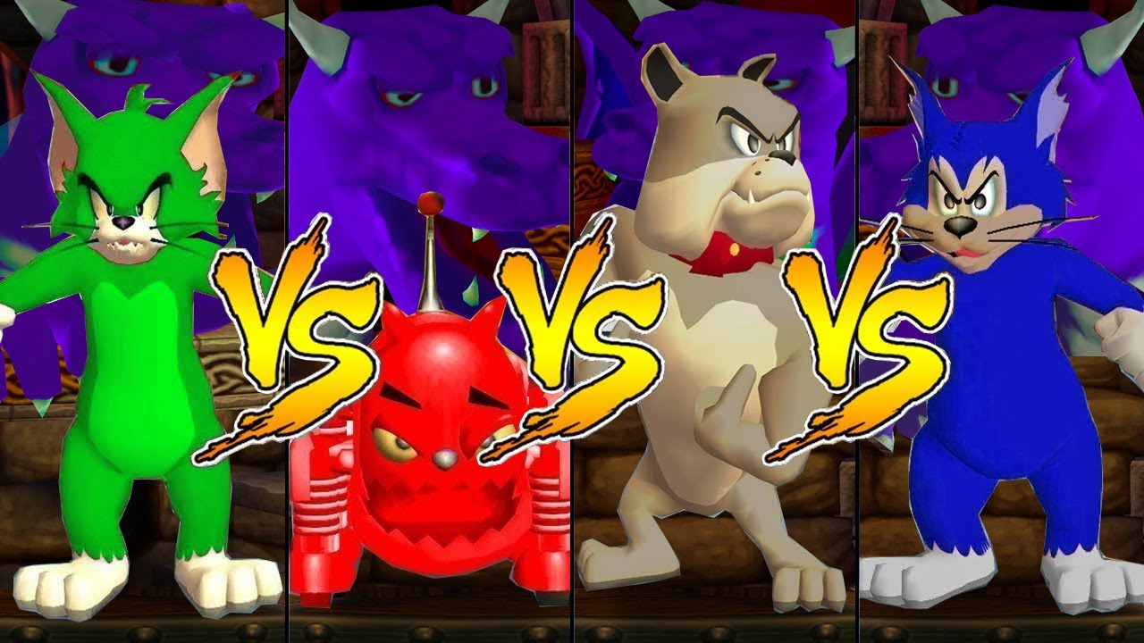 Tom and Jerry in War of the Whiskers Tom Vs Robot Cat Vs Butch Vs Spike ...