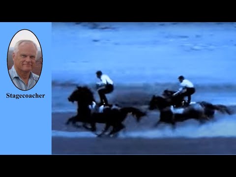 Ben Johnson and Harry Carey Jr ride Roman style