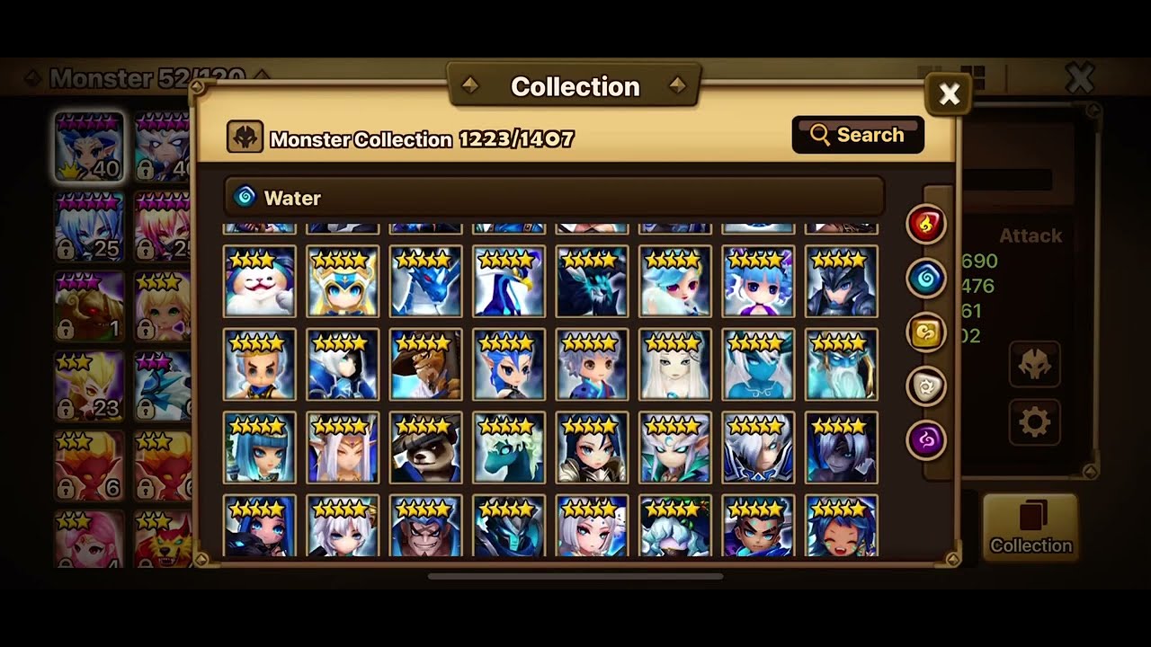 Summoners War Elemental Pokedex Completed - YouTube