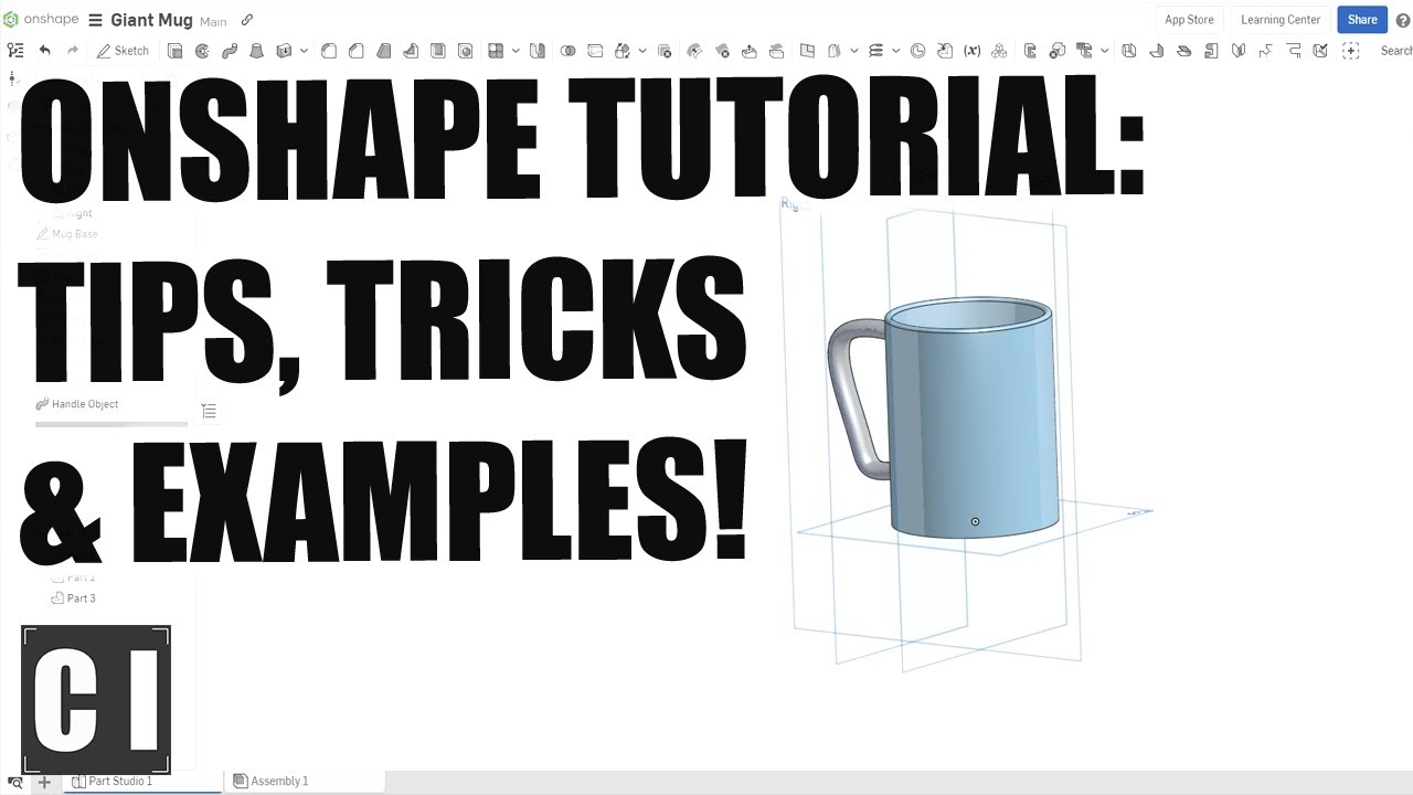 Onshape Beginner Tutorial: Tips, Tricks & Practice! - Learn Onshape & Follow Along Example - YouTube
