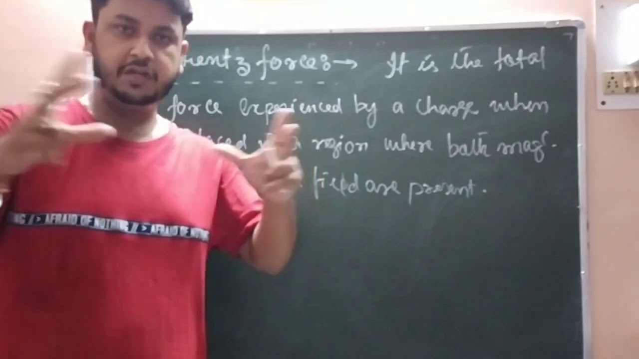 FORCE ON A MOVING CHARGE/ LORENTZ FORCE/ FLEMING'S LEFT HAND RULE - YouTube