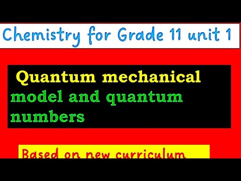 Quantum mechanical model and qquantum numbers for Grade 11 - YouTube