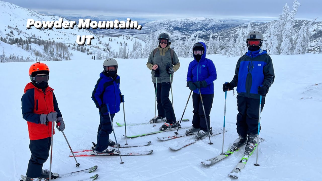 Skiing on Powder Mountain in Utah (insane powder) - YouTube