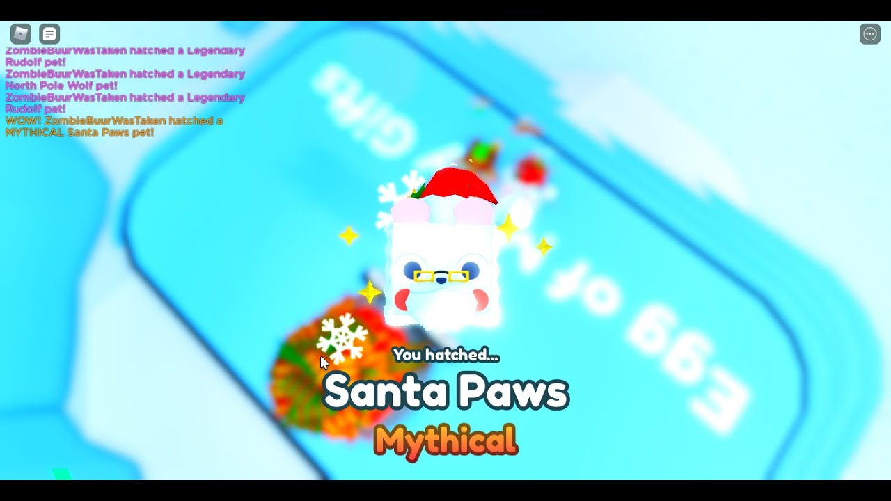 OMG! I HATCHED SANTA PAWS IN PET SIM X! - YouTube