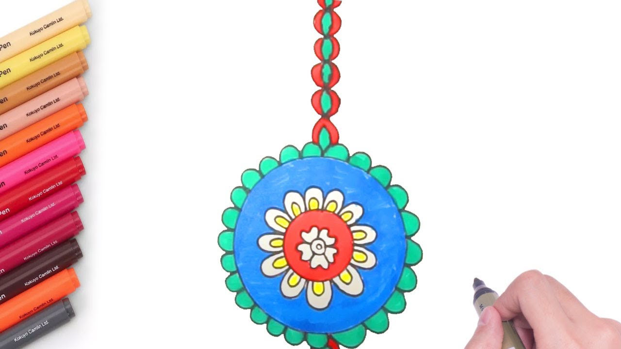 How to Draw a Rakhi | Easy Drawing | Simple Draw | Easy Drawing by ...