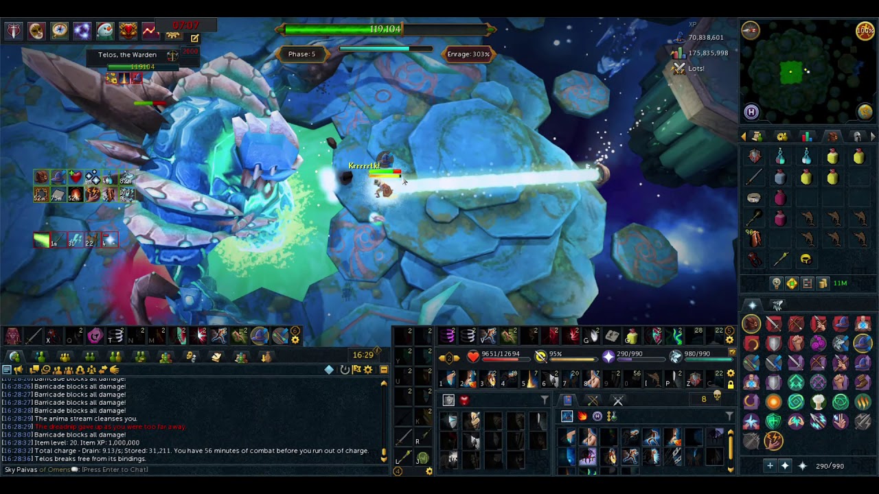 Runescape 3 Telos P5 Minha Rotation 100-999% - YouTube