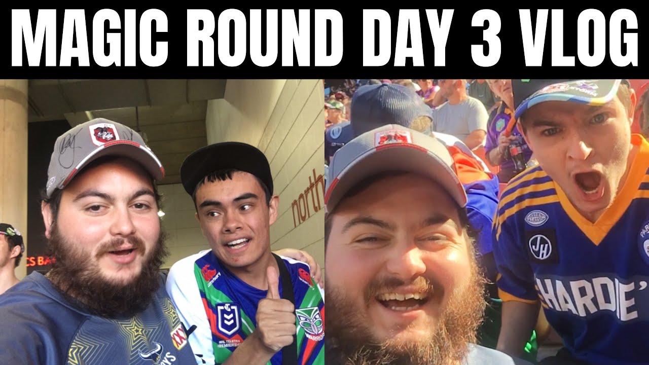 NRL MAGIC ROUND DAY 3 VLOG #NRL #NRLMAGICROUND #RUGBYLEAGUE - YouTube
