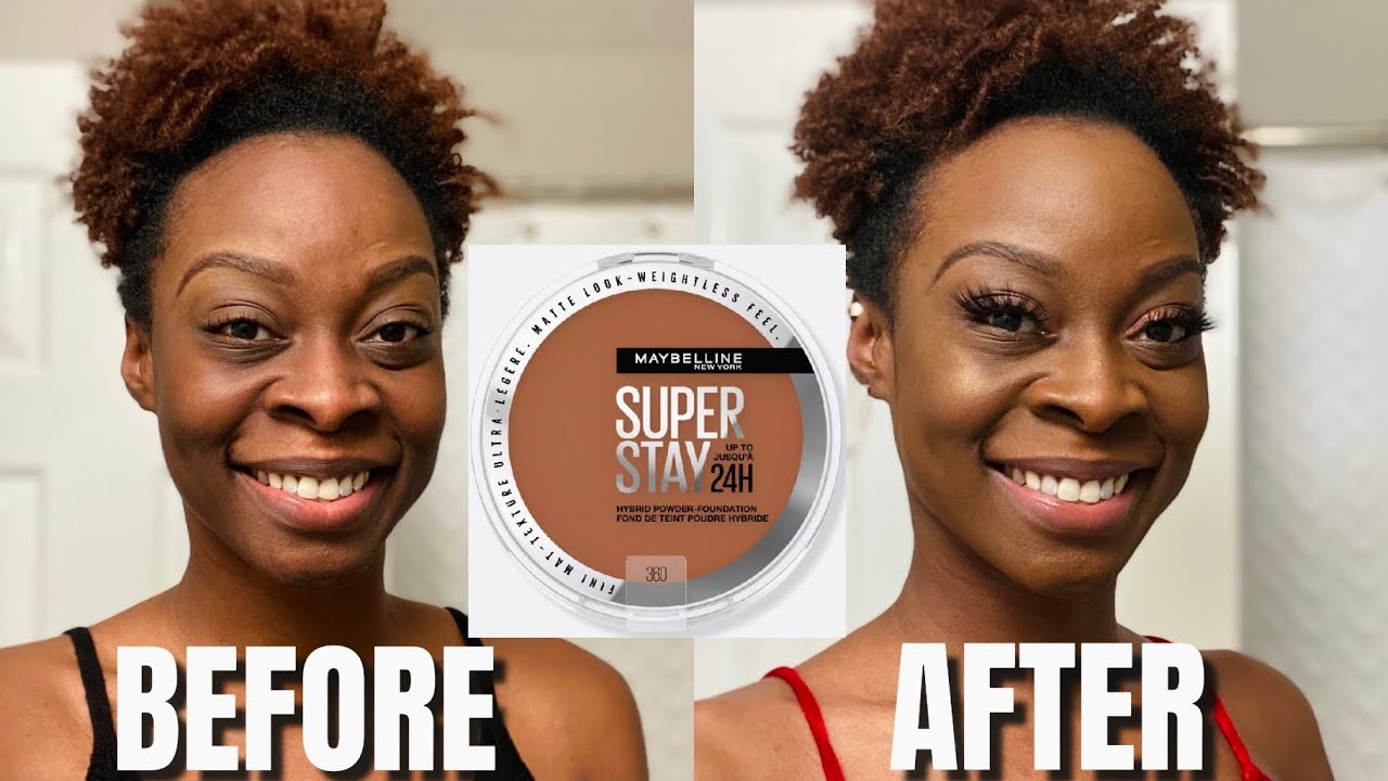 NEW MAYBELLINE SUPER STAY POWDER FOUNDATION REVIEW + SUPER STAY VINYL ...