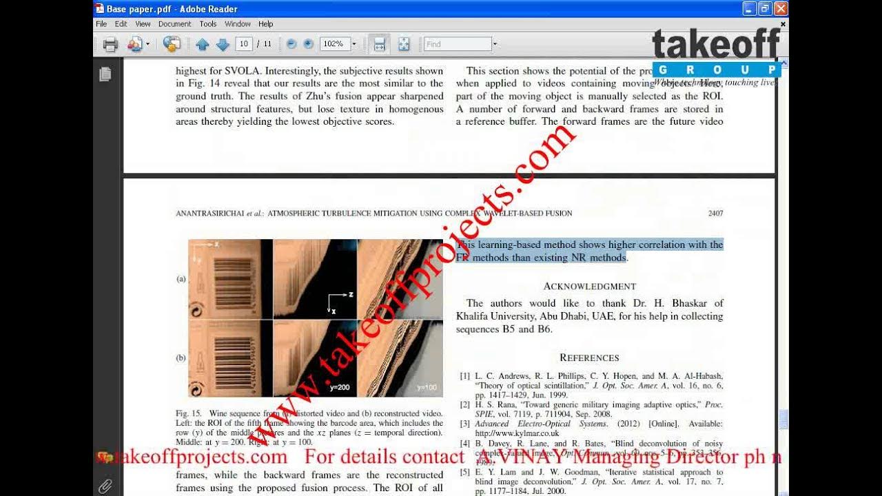 Atmospheric Turbulence Mitigation Using Complex Wavelet Based Fusion - YouTube