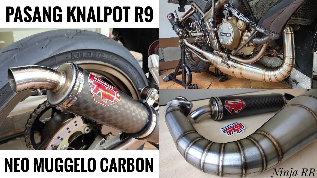 Pasang Knalpot R9 Neo Muggelo Carbon NInja RR - YouTube
