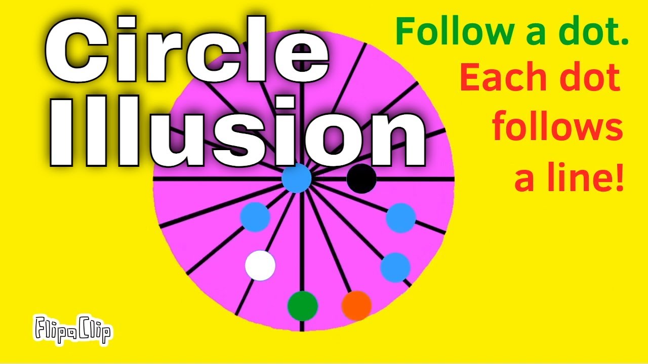 Crazy Circle Illusion with Colored Dots - YouTube