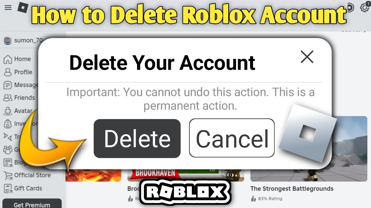 THE NEW ACCOUNT DELETE BUTTON UPDATE | Delete Roblox Account (Full ...