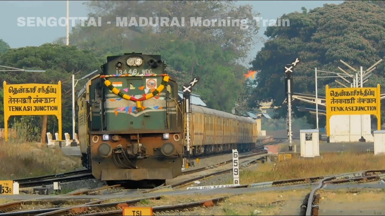 Restarting service - Sengottai to Madurai passenger train 06662 ...