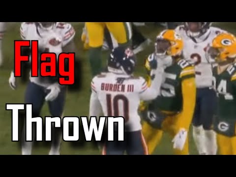 Tempers flare leading to a penalty | Green Bay Packers Vs Chicago Bears
