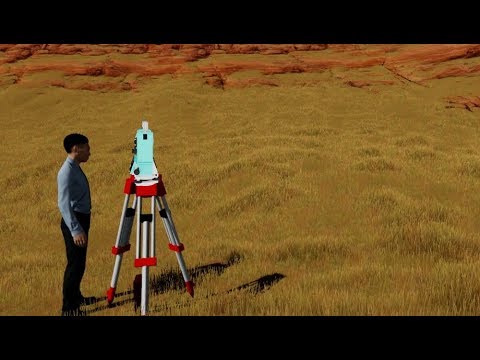 Animasi Total Station untuk Pengukuran Stake Out Lengkungan Jalan - YouTube