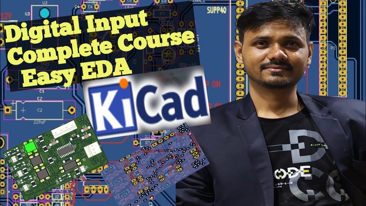 PCB Designing tutorial (Digital Input by using Stm8s and EL817 IC PCB layout) in Hindi - YouTube