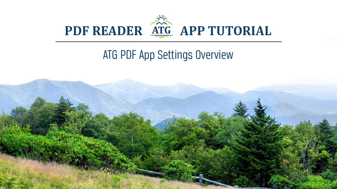 ATG PDF App Settings Overview - YouTube