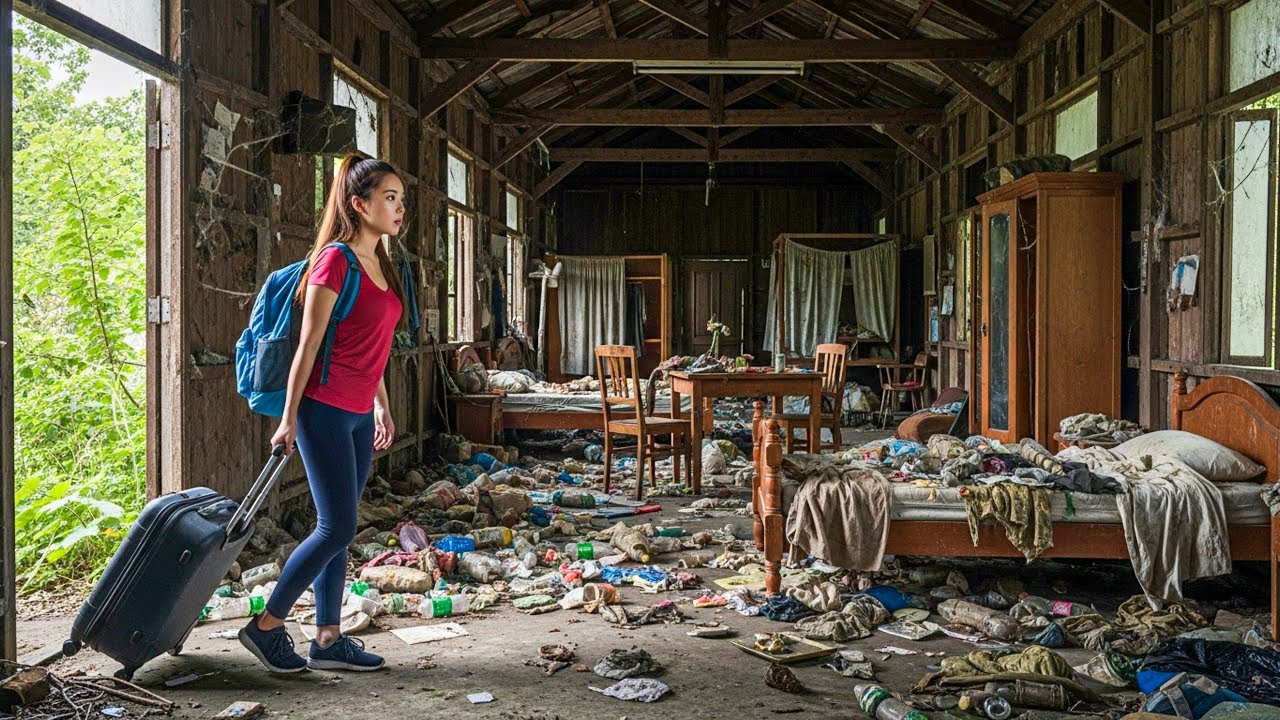 Cleaning up the old house || Young woman was utterly amazed when she ...