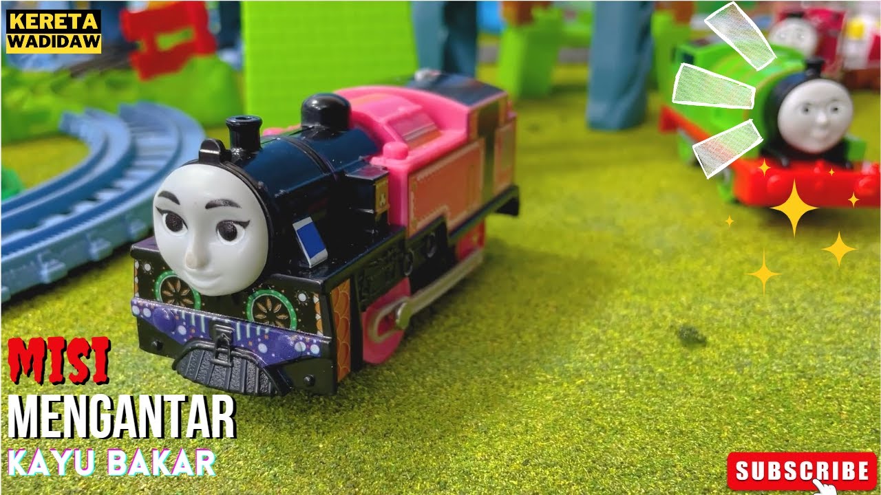 Kereta THOMAS Membawa Gerbong Berisi Kayu dan Bayi Tarzan - Diorama ...