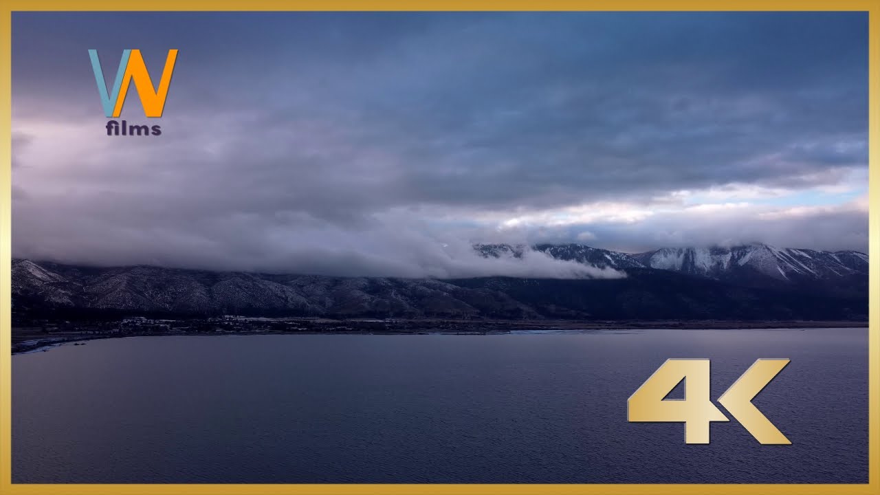 4K Aerial View - Winter in the Sierra Nevada Mountains - YouTube