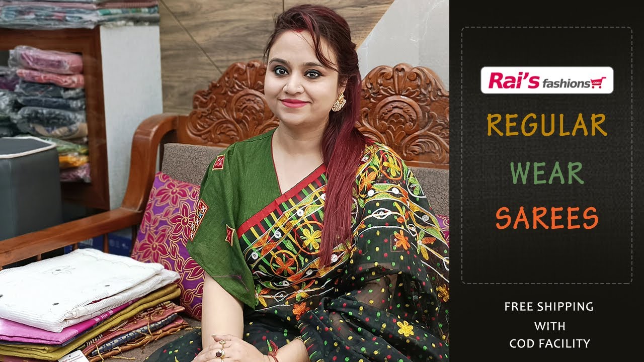 Regular Wear Sarees Collection (28DEZ) - YouTube