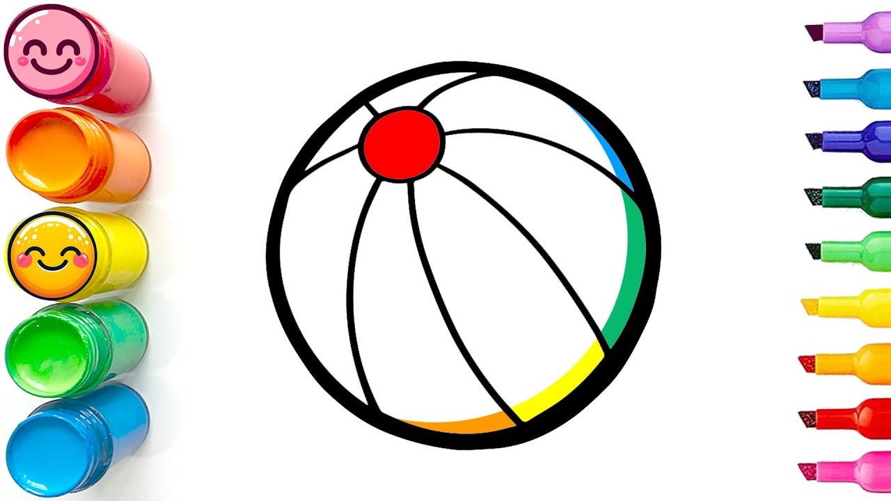 How to Draw a Rainbow Ball | Easy Step by Step Tutorial for Beginners ...