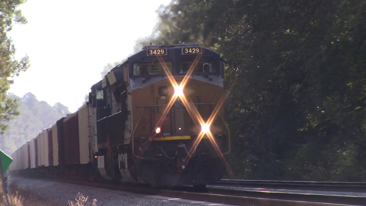 CSX 3429 leads CSX L729-22 at Charing, GA 10/23/22 - YouTube