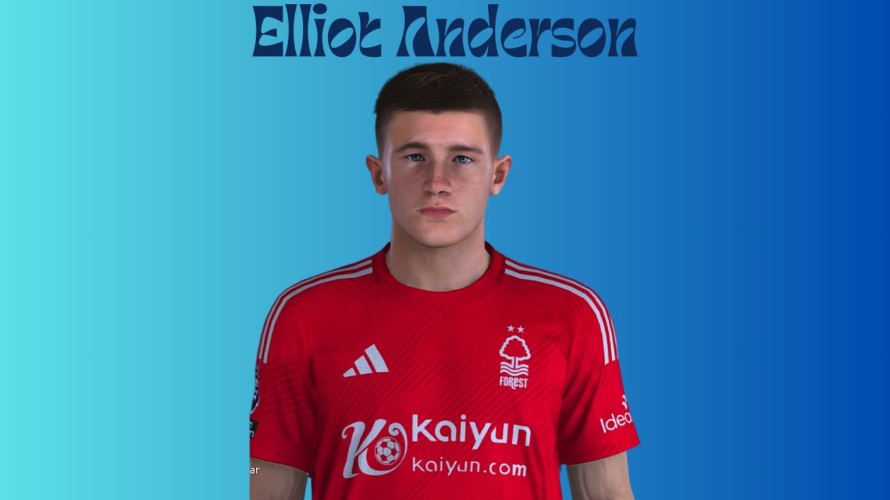 Face Elliot Anderson Nottingham Forest PES 21 PC - YouTube