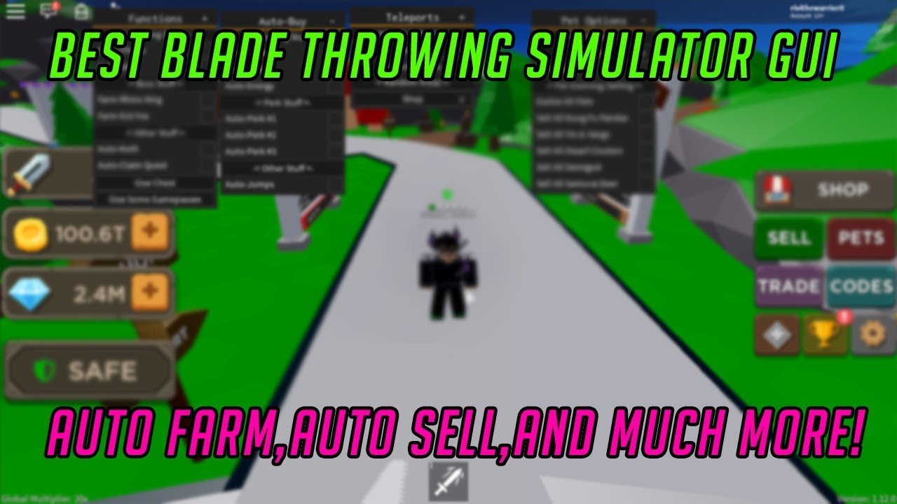 Blade Throwing Simulator OP Script | Get on leaderboards | Auto Swing ...