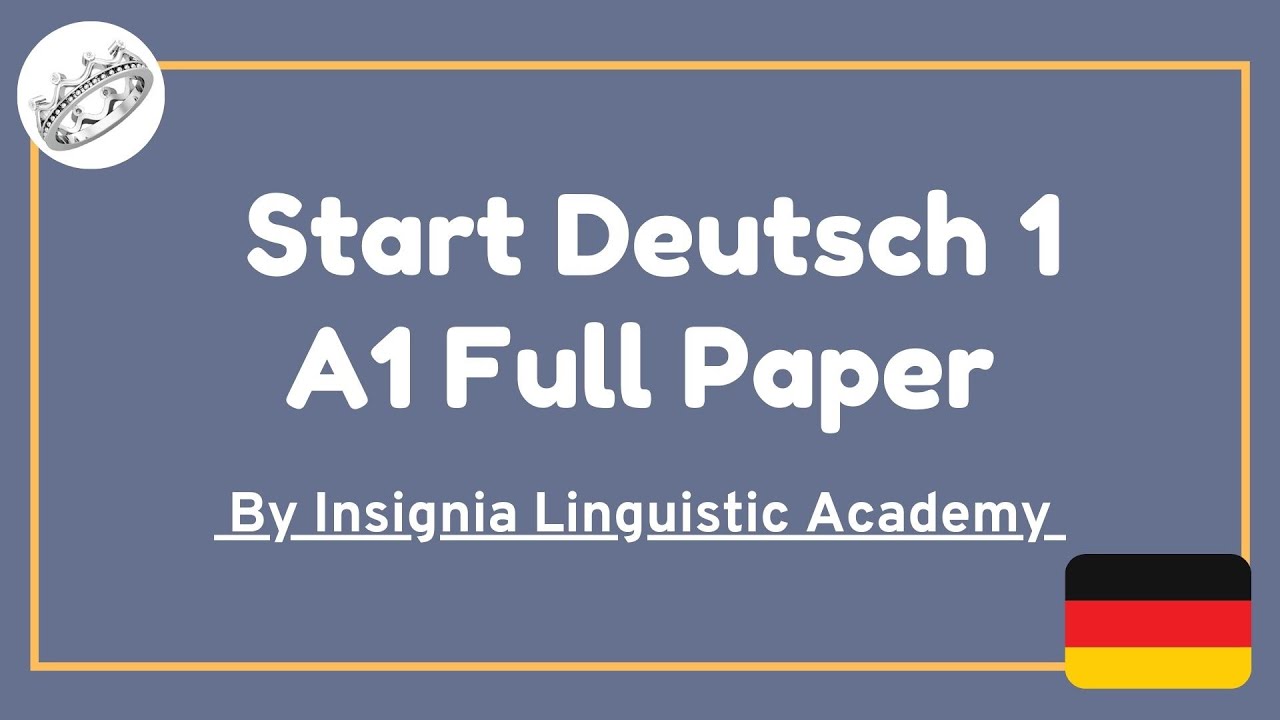 Start Deutsch 1 :- A1 German full paper | Goethe Institut Zertifikat A1 ...