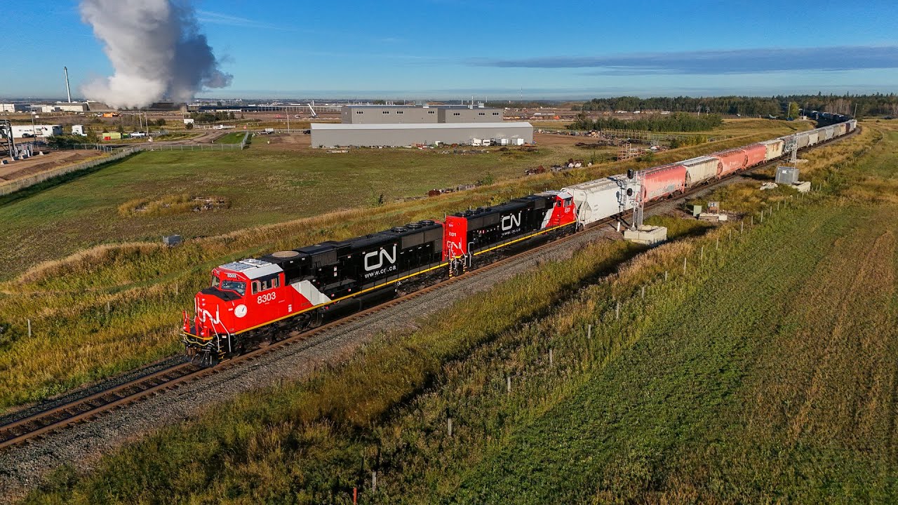 Morning at Scotford - SD75IACC rebuilds, Cando, SD40-2Ws and CN ...