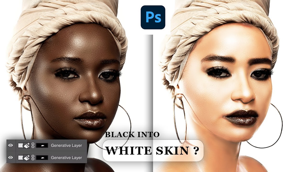 Black Skin Convert into a White Skin Using Generative Fill | Adobe ...