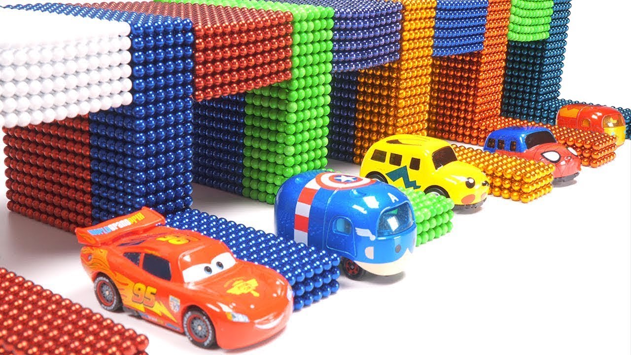 DIY - Making Garage Disney Pixar Cars With Magnet Balls - Magnet Crafts ...