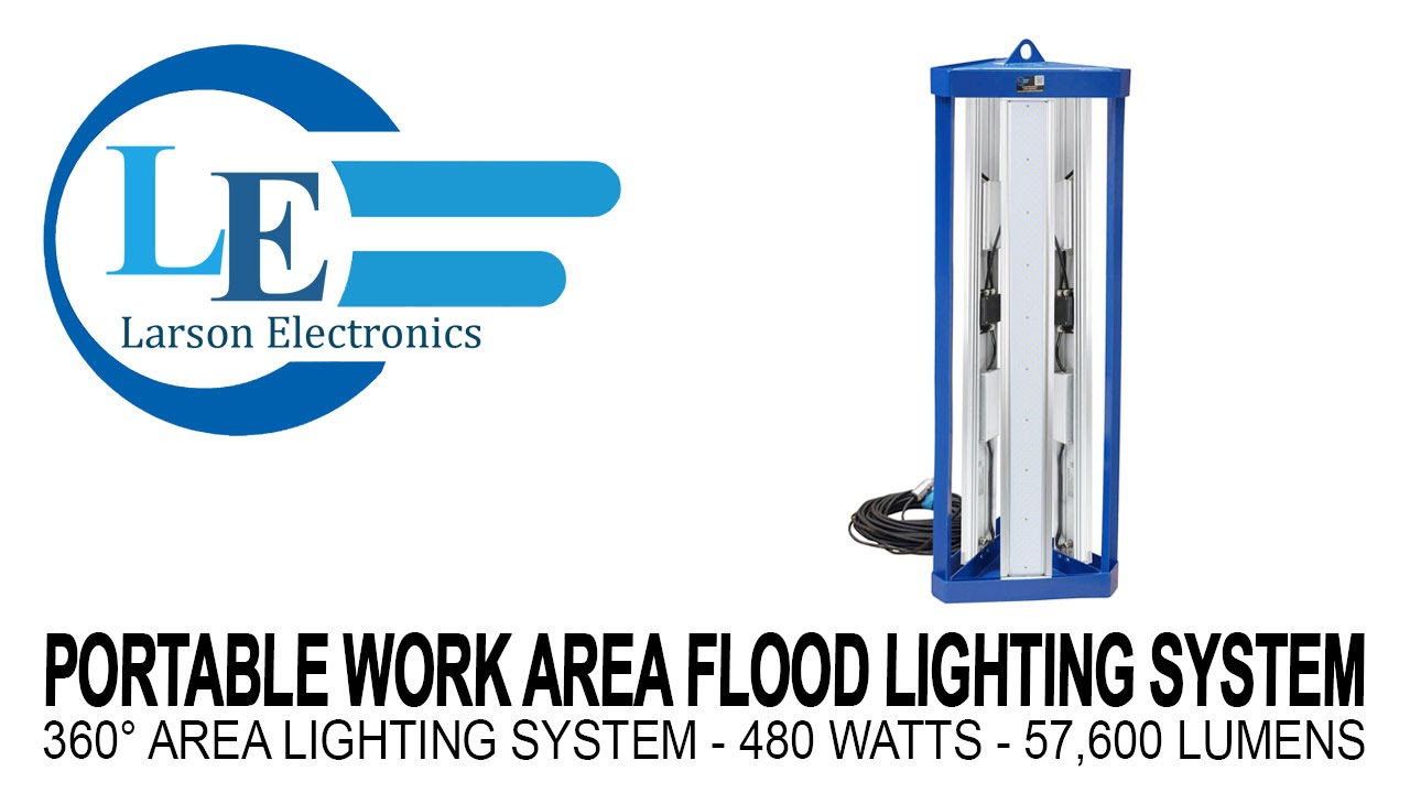 Portable Work Area Flood Lighting System - 360° Area Lighting System ...
