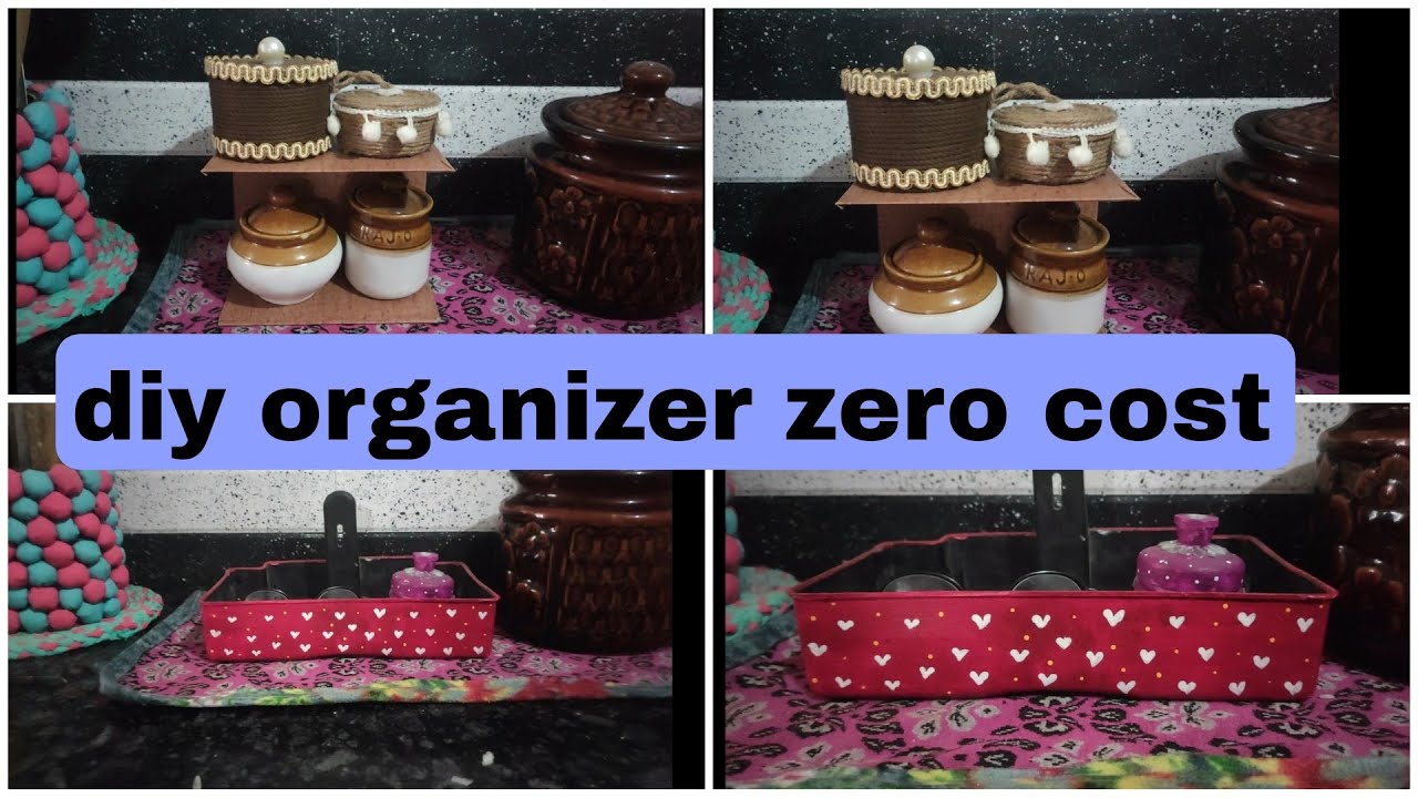 how to make multipurpose use organizer zero cost - YouTube