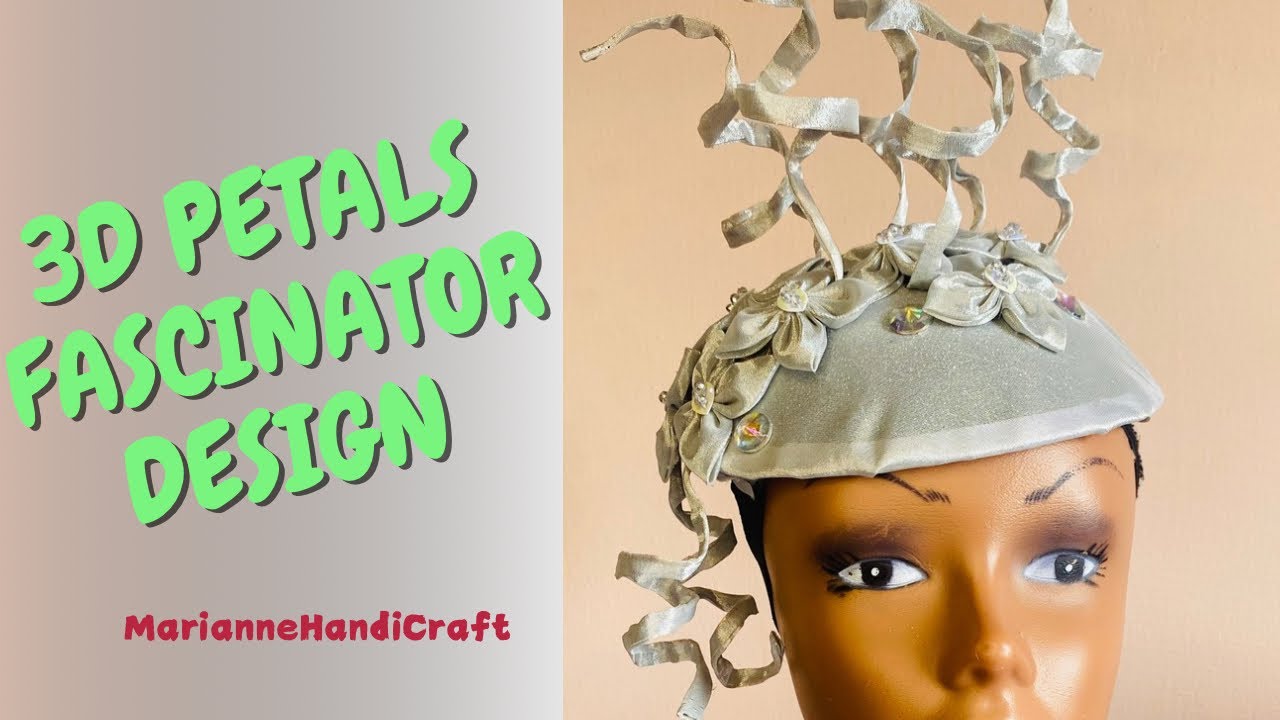 3D petals fascinator tutorial - YouTube