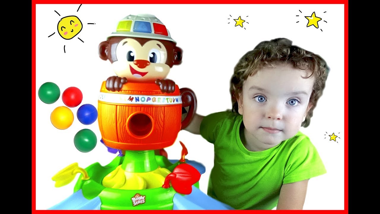 Makar plays with TOY MONKEY - YouTube