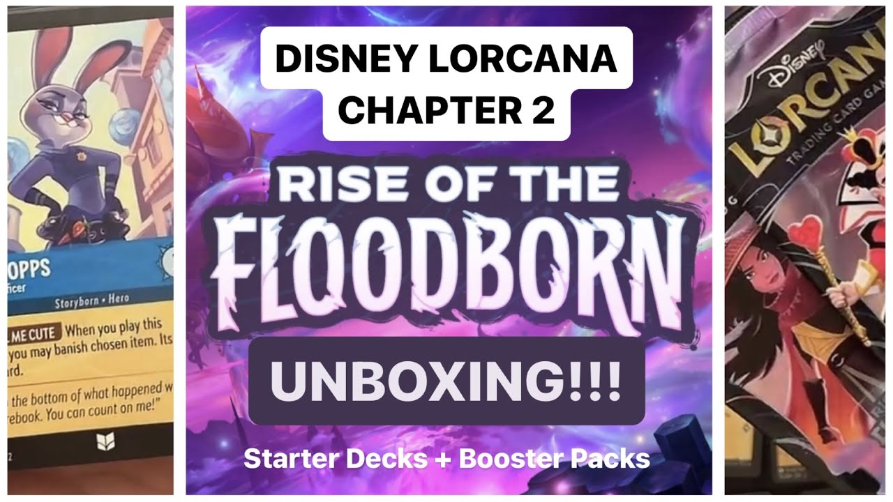 Disney Lorcana Chapter 2: Rise of the Floodborn UNBOXING & REVIEW ...