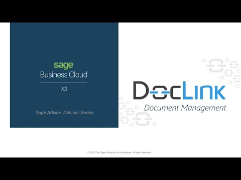 DocLink Document Management Sage X3 Users- Sage Advice - YouTube