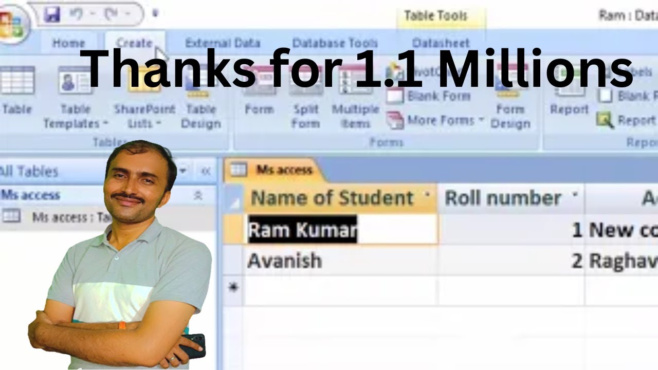 Microsoft Access 2007 Beginner Video In Hindi And English Computerexcelsolution Youtube