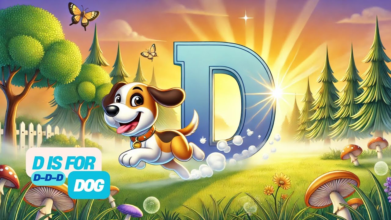 D is for Dog - Fun Phonics Song for Kids | Learn the Letter D Alphabet ...