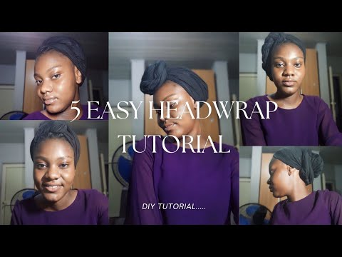 5 EASY HEADWRAP TUTORIAL || DIY Scarf Tutorial - YouTube