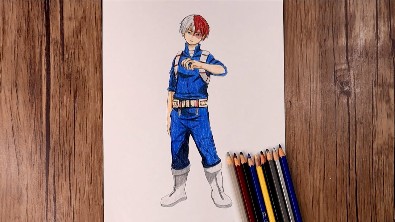 How to Draw Shoto Todoroki Full Body Step by Step | Drawing With ...