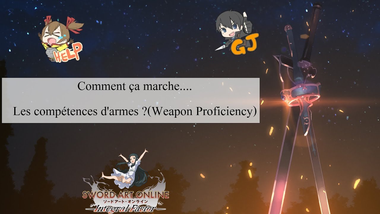 Comment ça marche.... Les compétences d'armes ? (Weapon Proficiency ...