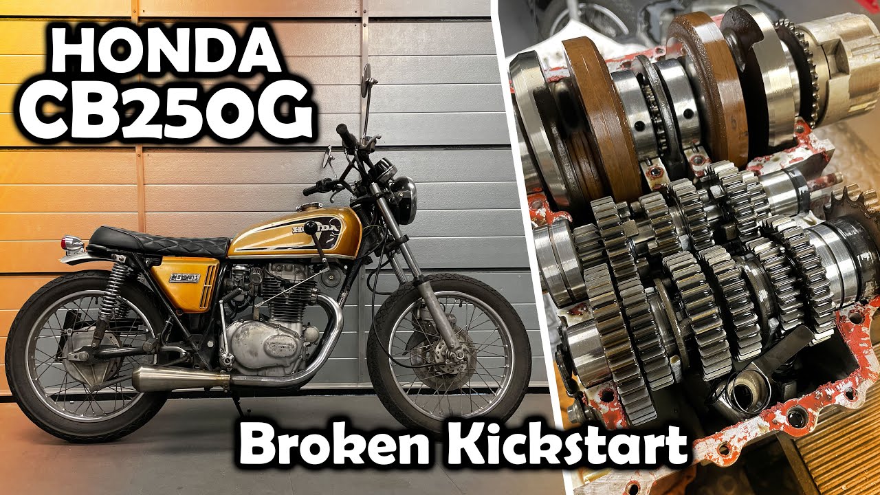 Honda CB250G Kickstart repair - YouTube
