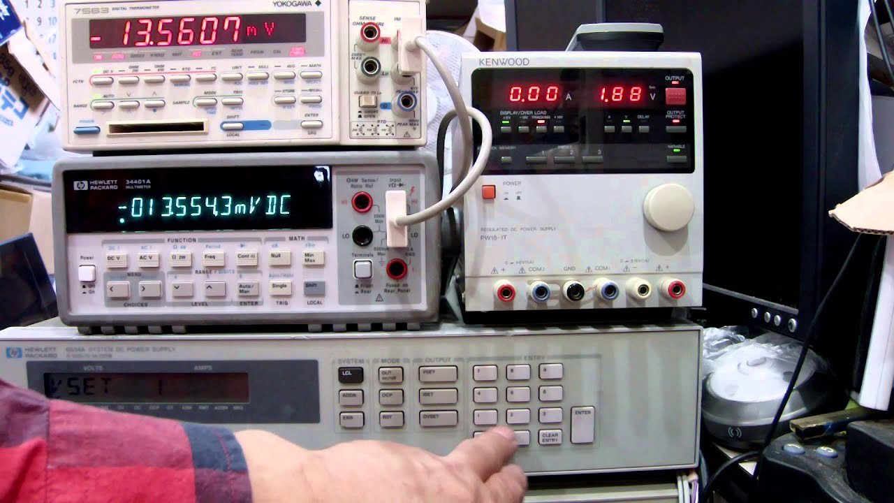 YEW 7563,HP 34401A, HP 6634A - YouTube