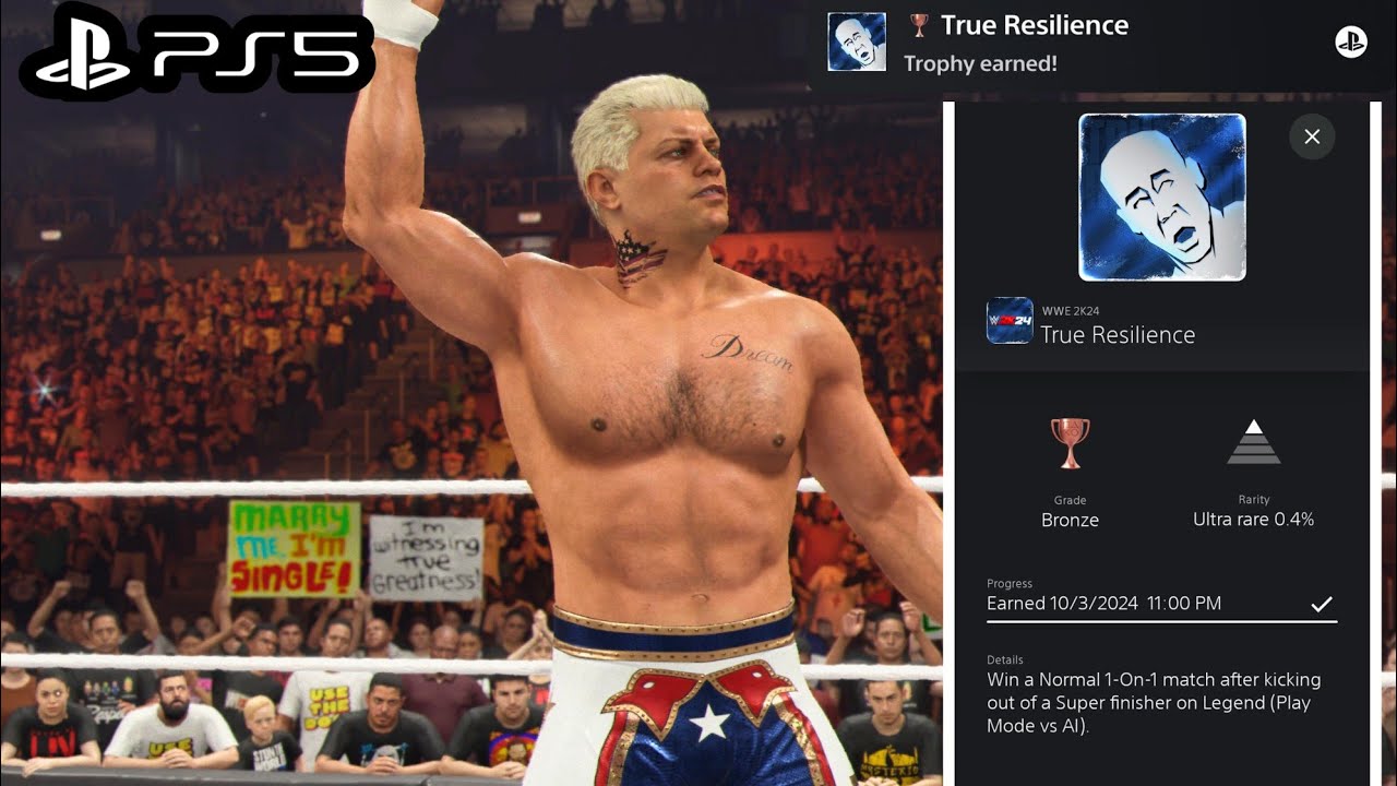 True Resilience | Trophy 🏆 Guide | Wwe2k24 - YouTube