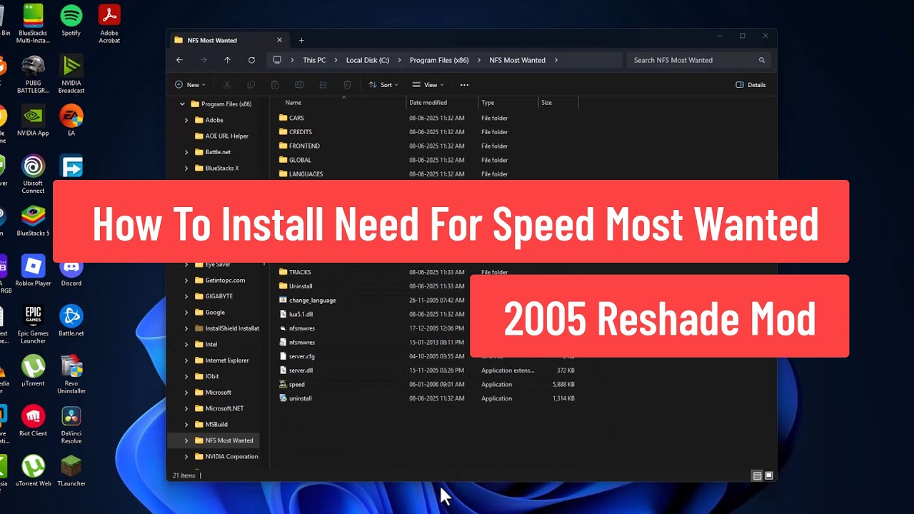 How To Download And Install Need For Speed Most Wanted 2005 Reshade Mod ...