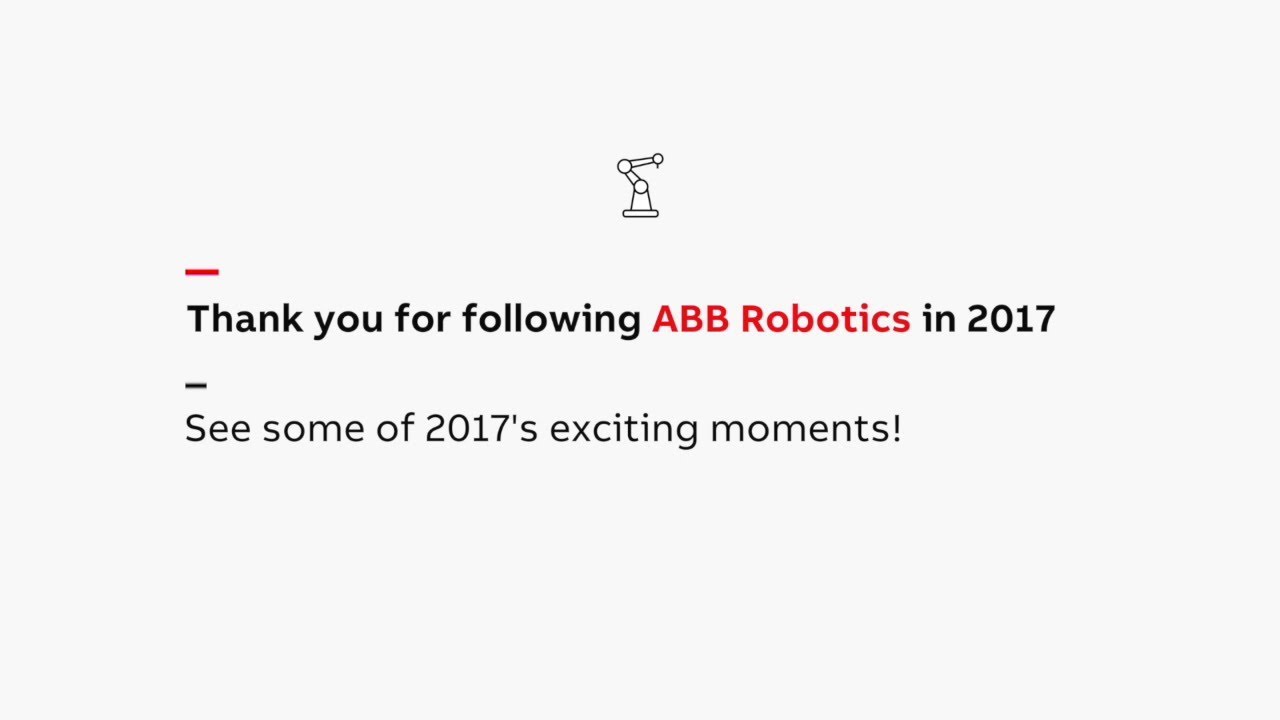 ABB Robotics 2017 Timeline - YouTube