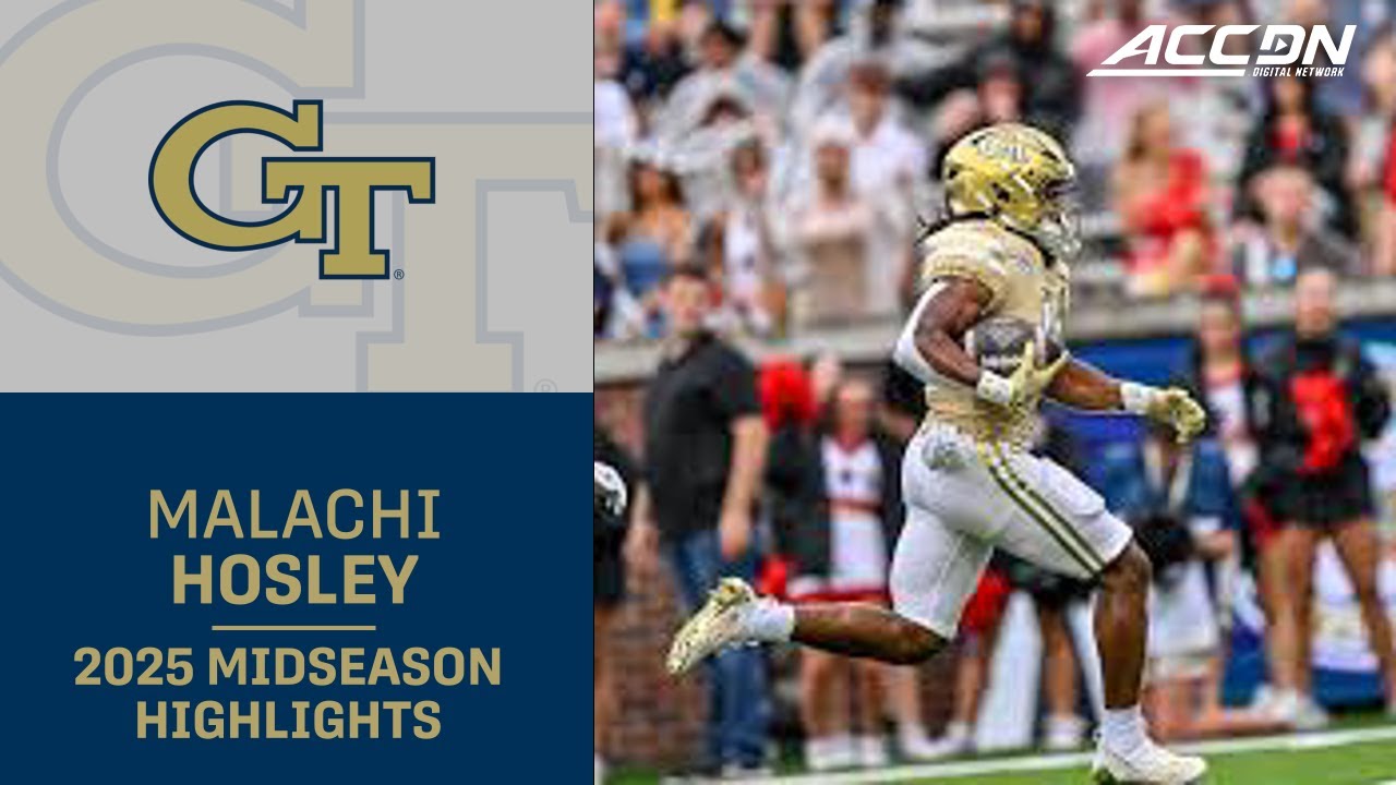 Georgia Tech RB Malachi Hosley Midseason Highlights | 2025 ACC Football ...